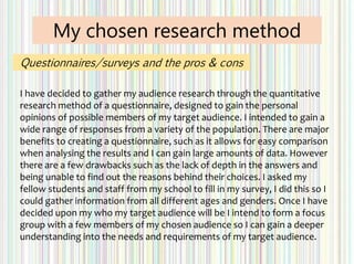 Explanation & justification of research methods | PPTX