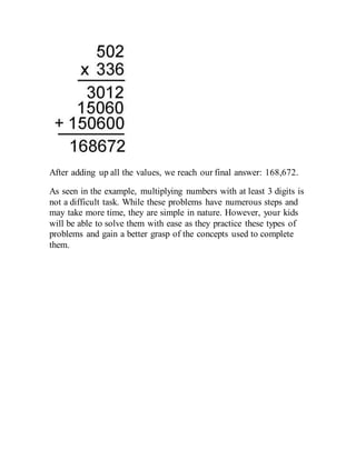 Explanation multiplication | DOCX