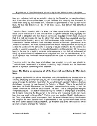 Explanation of the Nullifiers of Islam | PDF