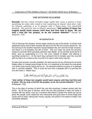 Explanation of the Nullifiers of Islam | PDF