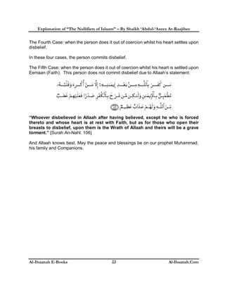 Explanation of the Nullifiers of Islam | PDF