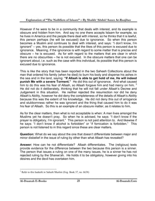 Explanation of the Nullifiers of Islam | PDF