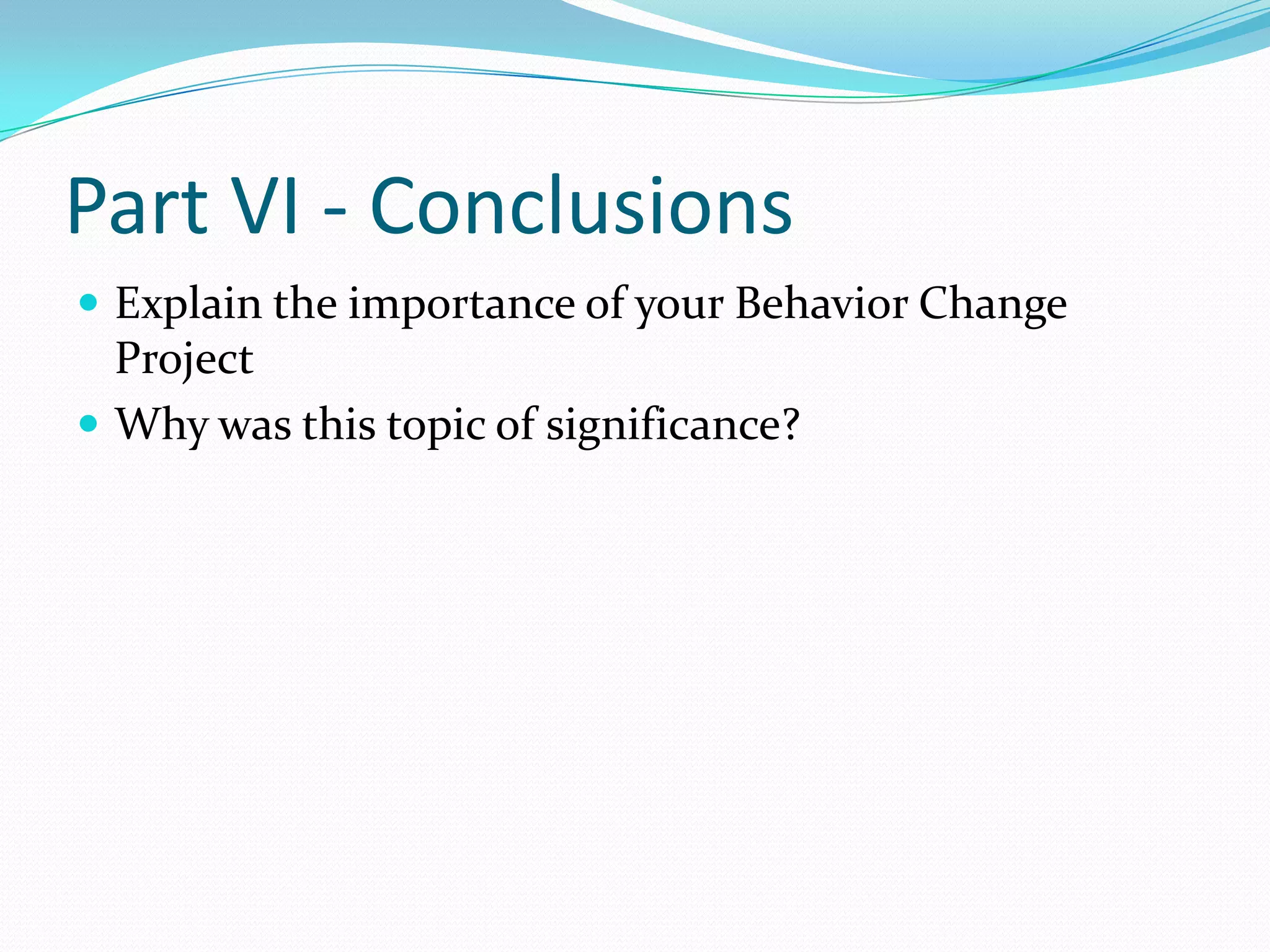 Explanation of behavior change project template | PPT