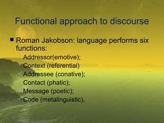 Explanation of discourse analysis | PPT