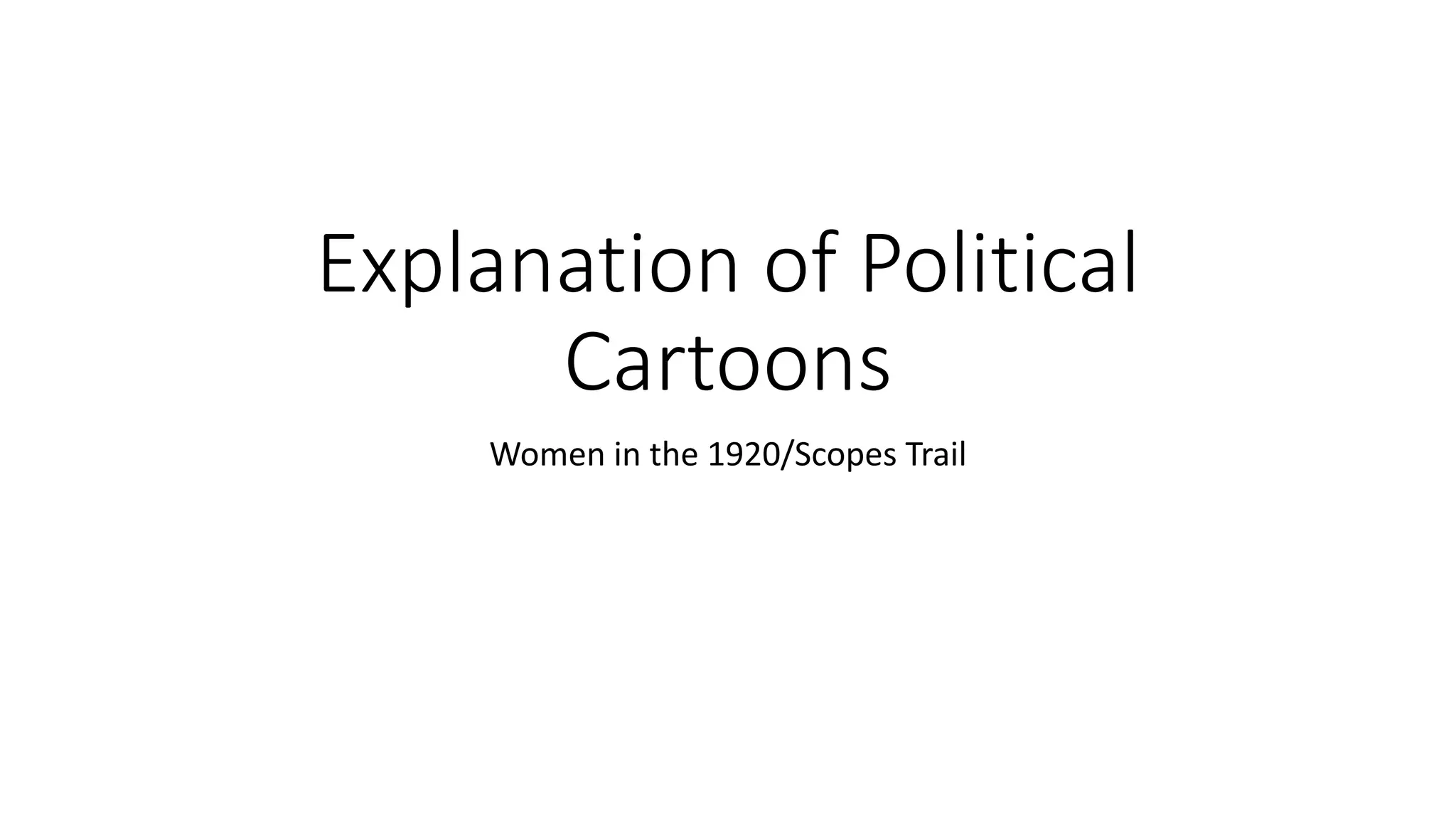 Explanation of political cartoons | PPTX