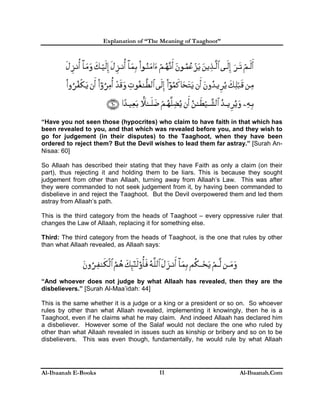 Meaning of Taghoot | PDF | Islam | Religion & Spirituality