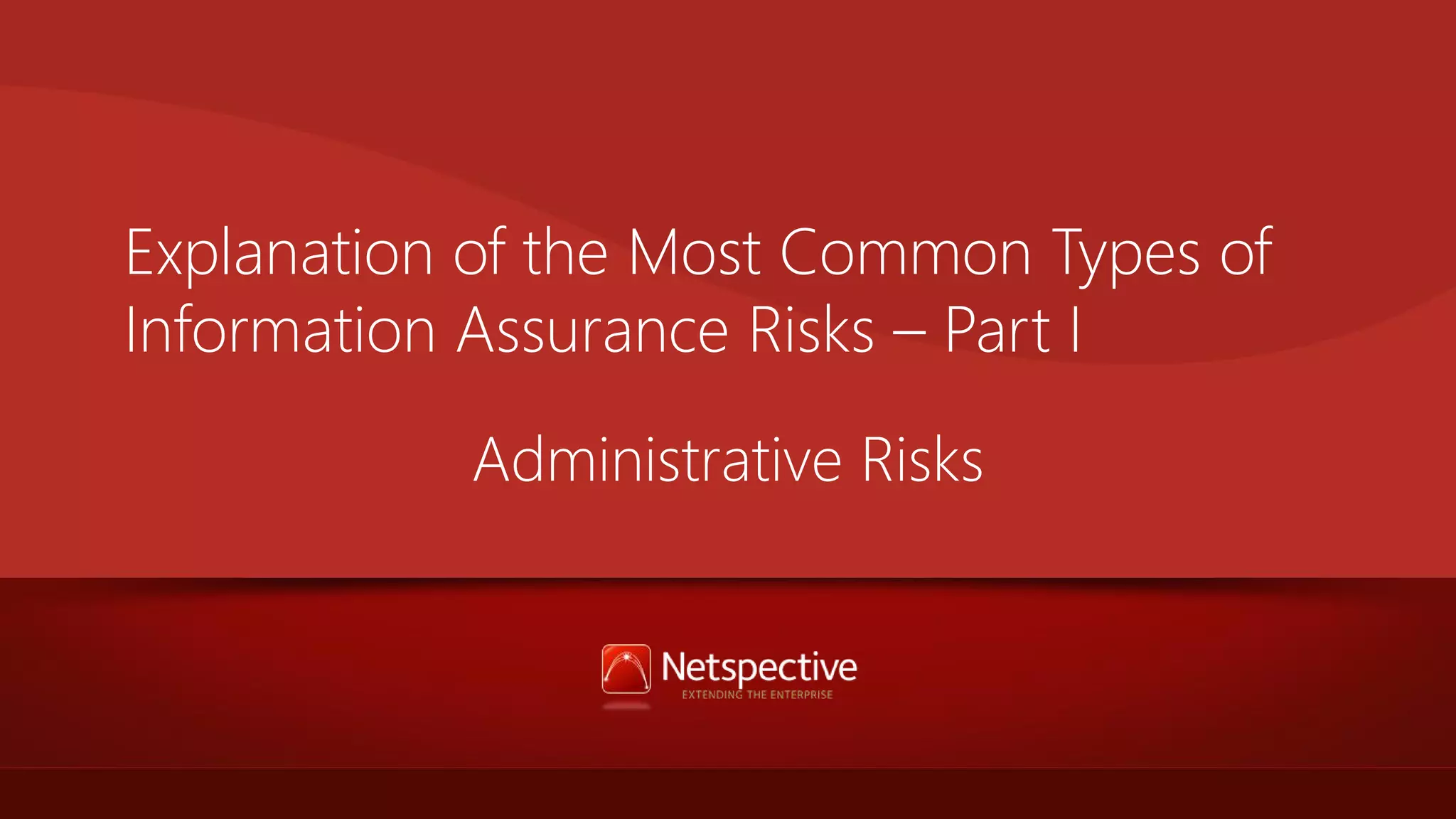 Explanation of the most common types of administrative risks | PDF