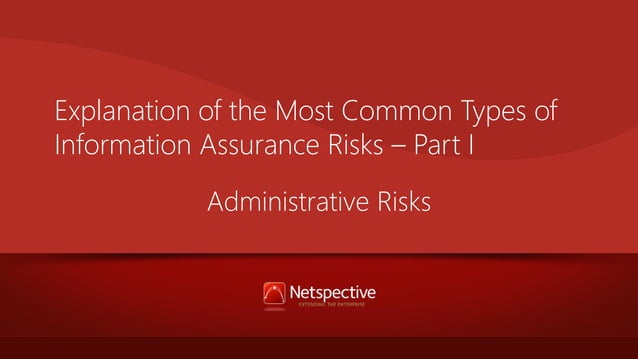 Explanation of the most common types of administrative risks | PDF ...