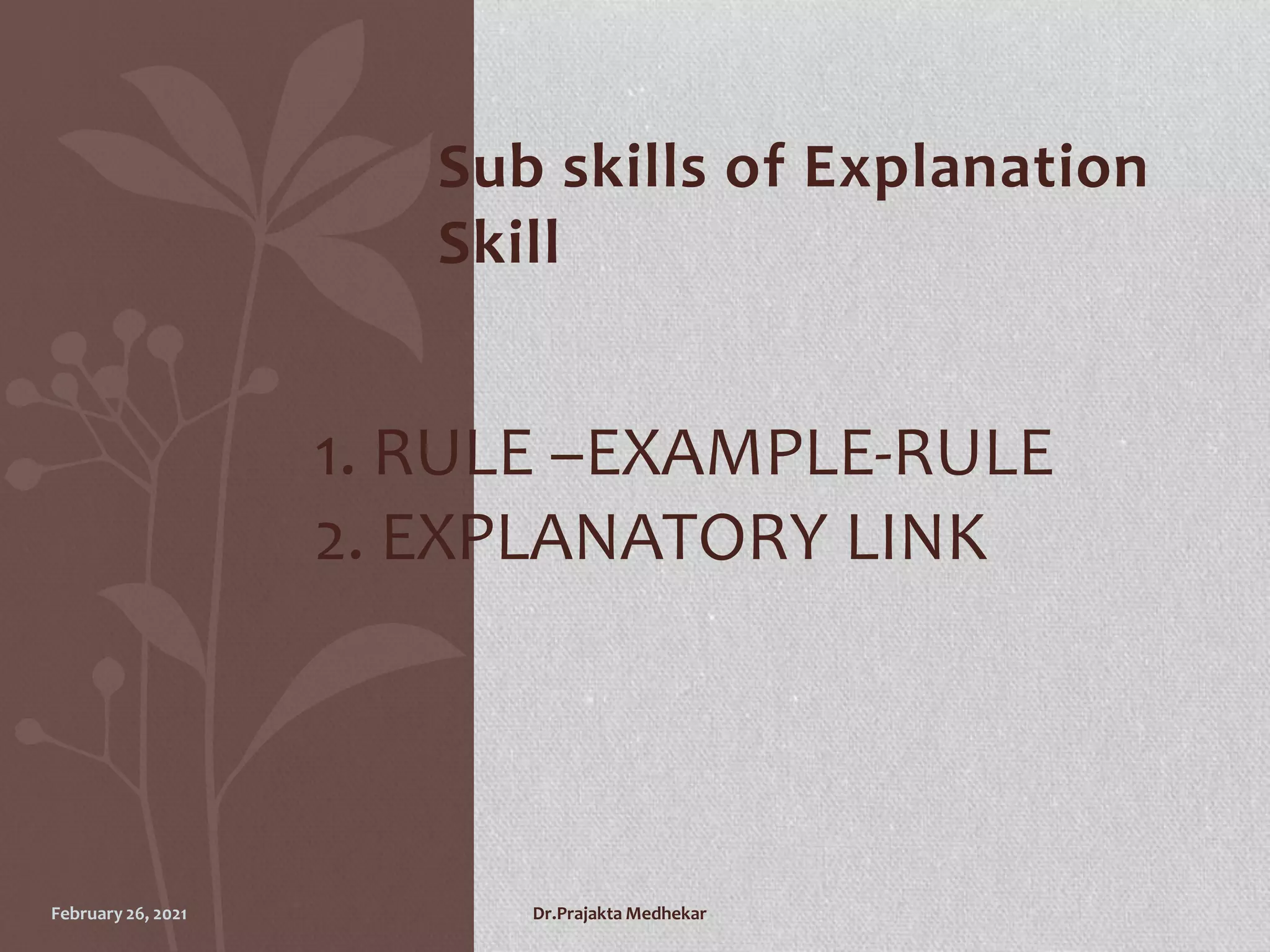Explanation ppt | PPT