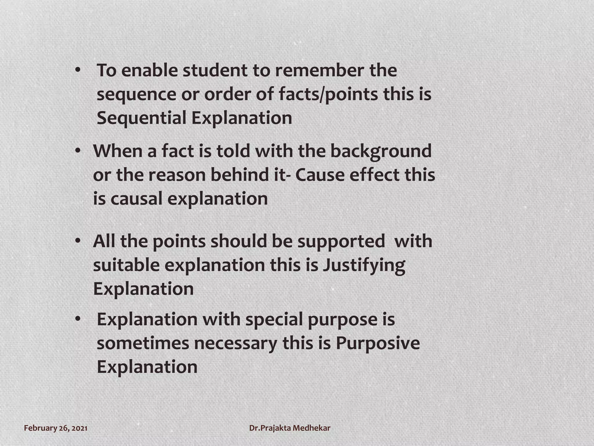 Explanation ppt | PPT