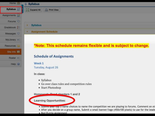 Class Walkthrough | PPT