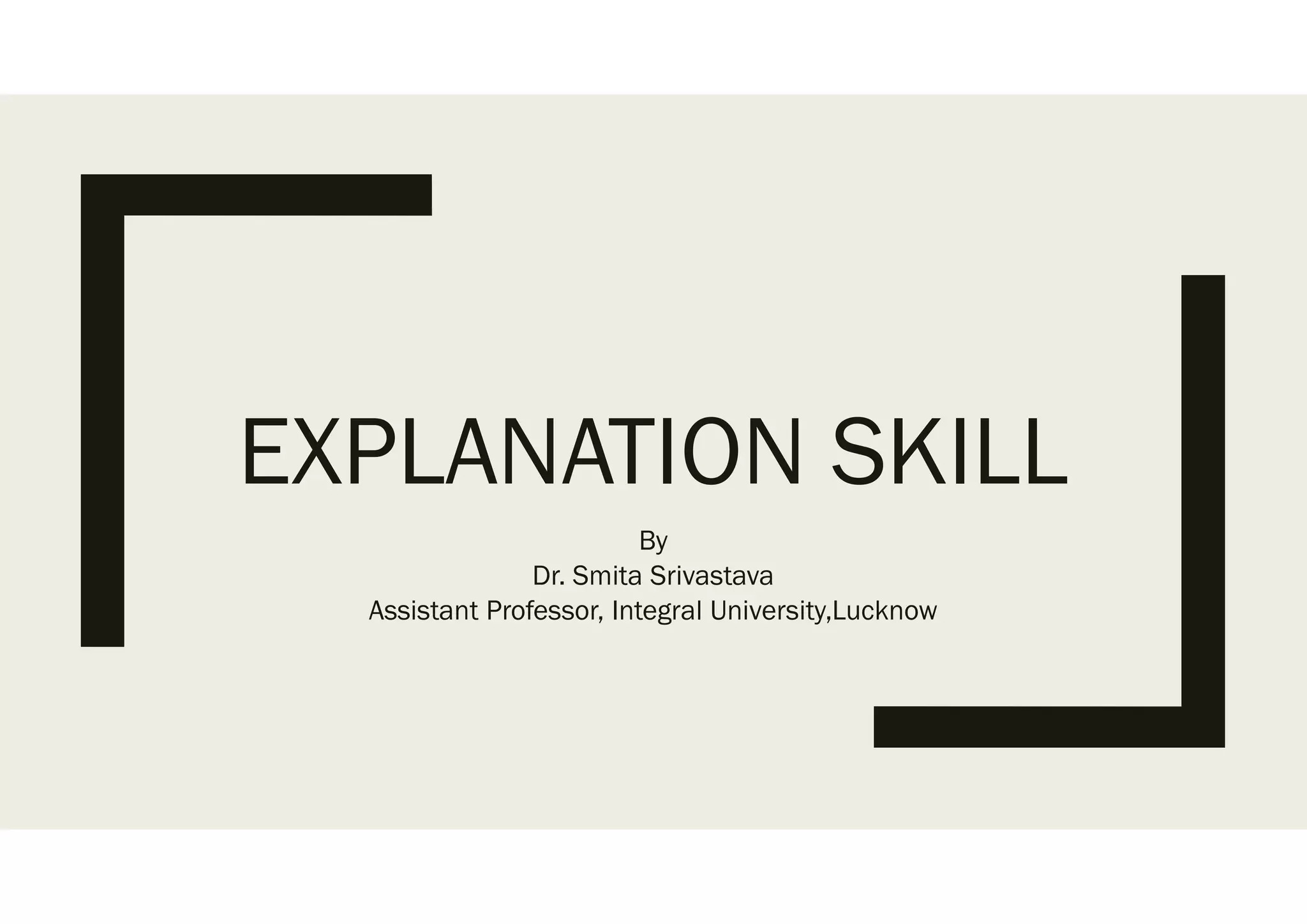 Explanation skill pdf | PPT