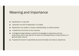 Explanation skill pdf | PPT