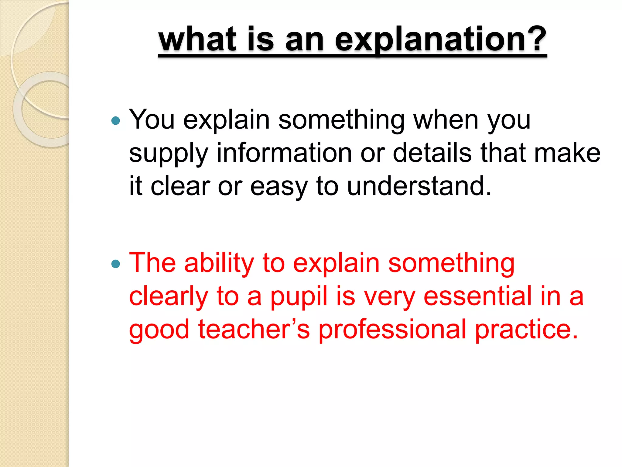 Explanation skills by Amol Ubale | PPT