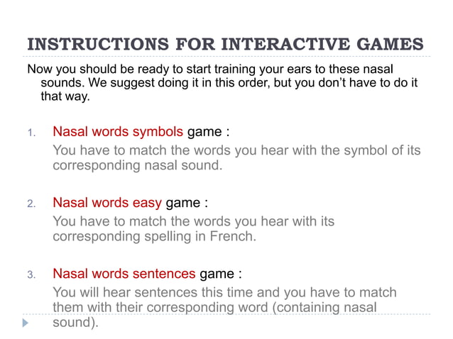 Explanations nasal sounds in french | PPSX