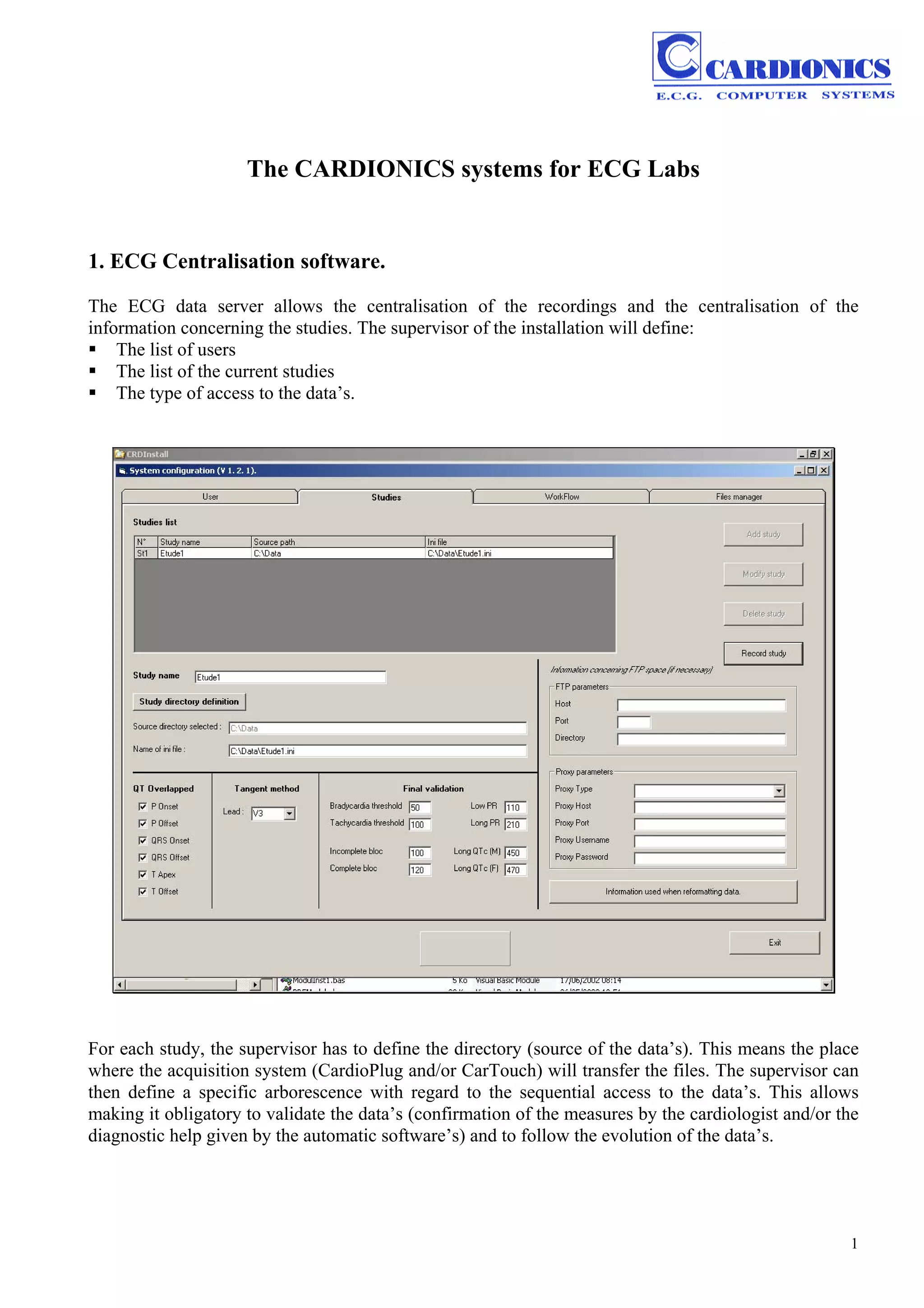 Cardionics Belgium ECG systems for CRO | PDF