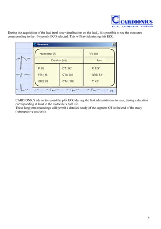 Cardionics Belgium ECG systems for CRO | PDF