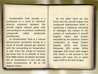Explanation Text about Condensation Trails | PPT