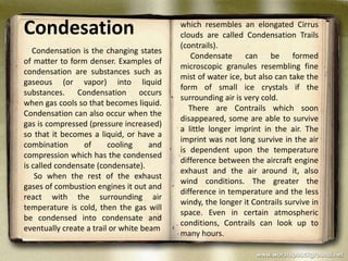 Explanation Text about Condensation Trails | PPT