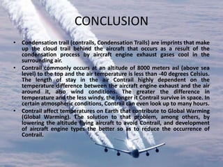 Explanation Text about Condensation Trails | PPTX
