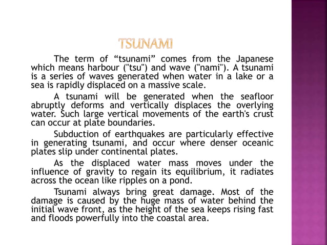 Explanation text tsunami silvy | PPTX