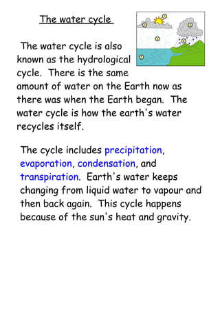 Explanation watercycle | DOC