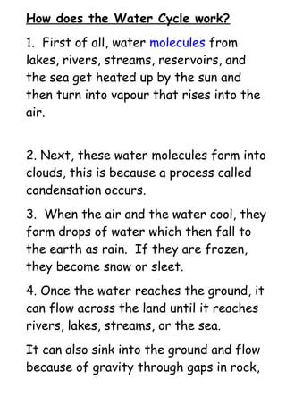 Explanation watercycle | DOC