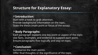 Explanatory essay_111502.pptx in technical report writing | PPTX