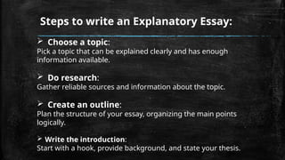 Explanatory essay_111502.pptx in technical report writing | PPT