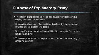 Explanatory essay_111502.pptx in technical report writing | PPTX