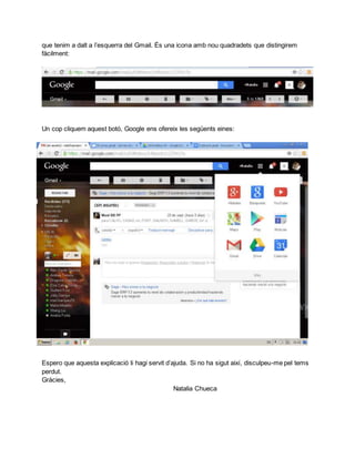 Explicació del Gmail | DOCX