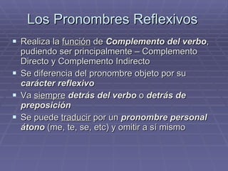 ExplicacióN Pronombres | PPT