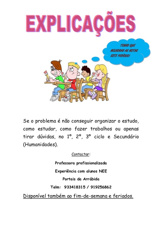 Explicações cartaz