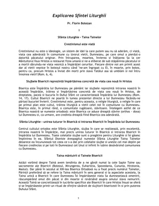 Explicarea sfintei liturghii | DOC