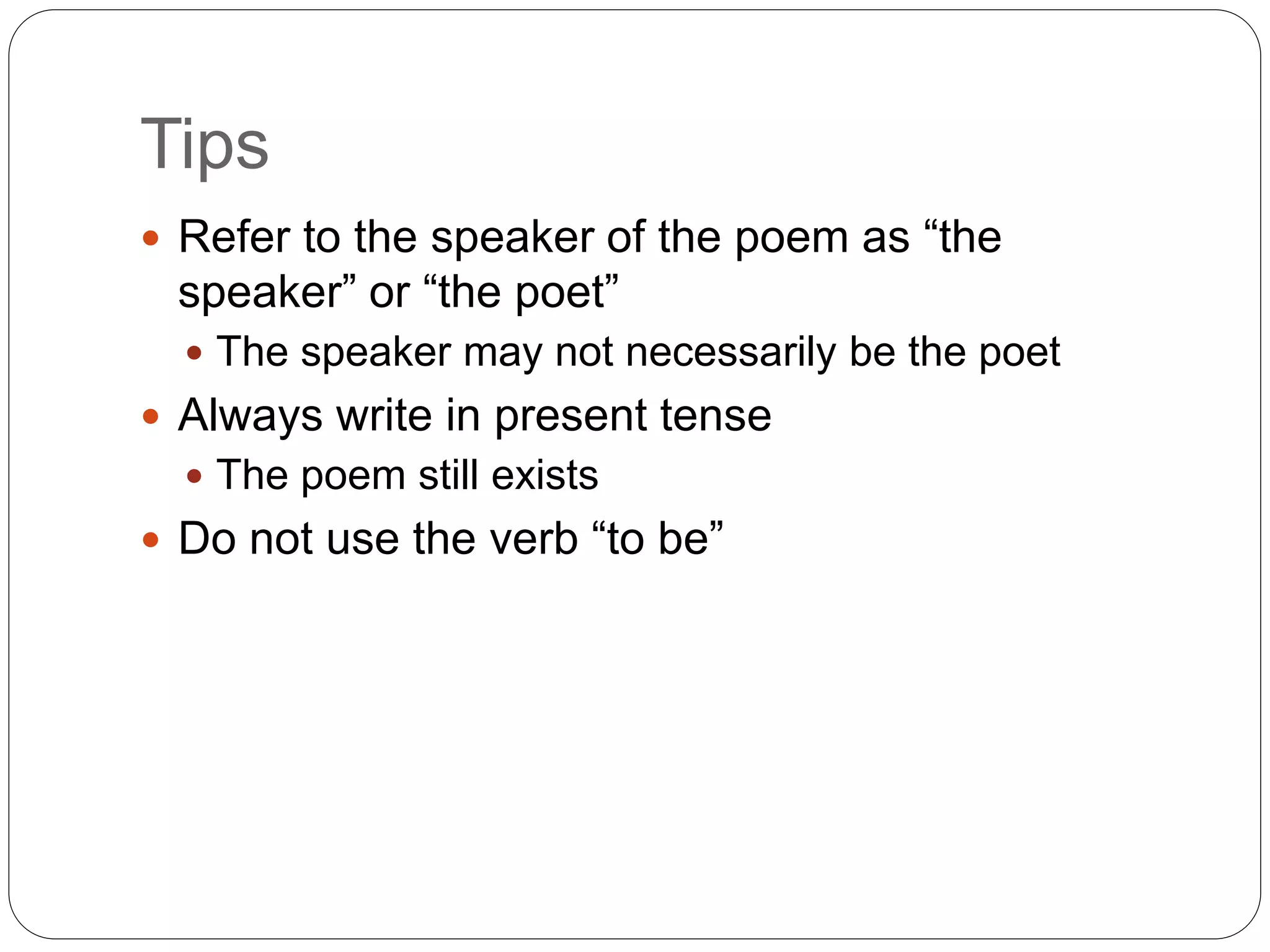 Explication of poetry | PPTX