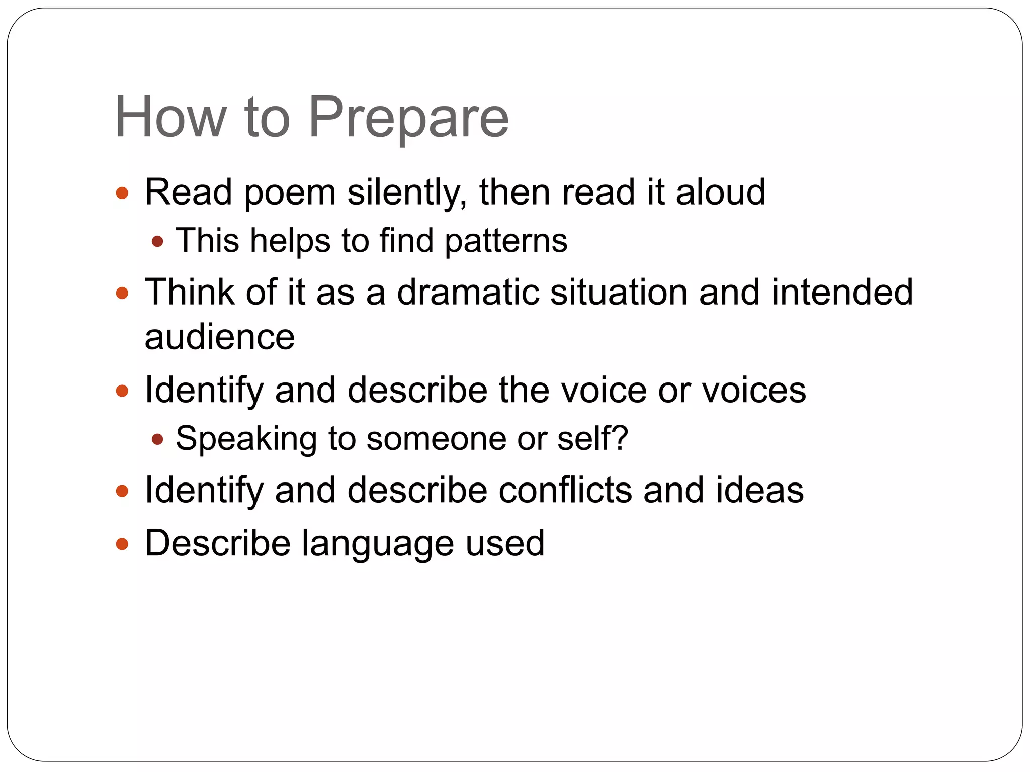 Explication of poetry | PPTX