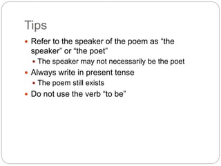 Explication of poetry | PPTX