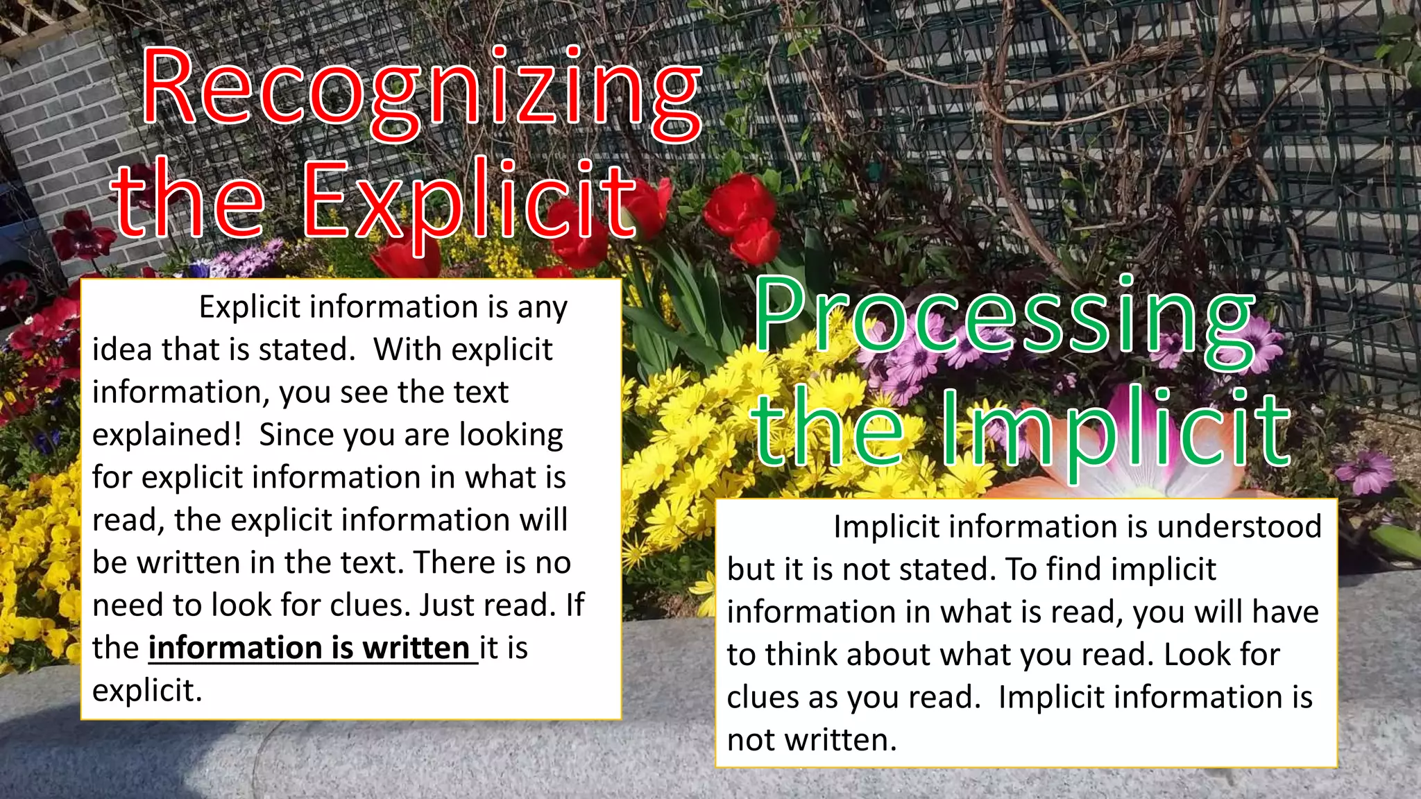 Explicit and implicit claims in a text | PPTX