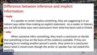 Explicit and implicit claims in a text | PPT
