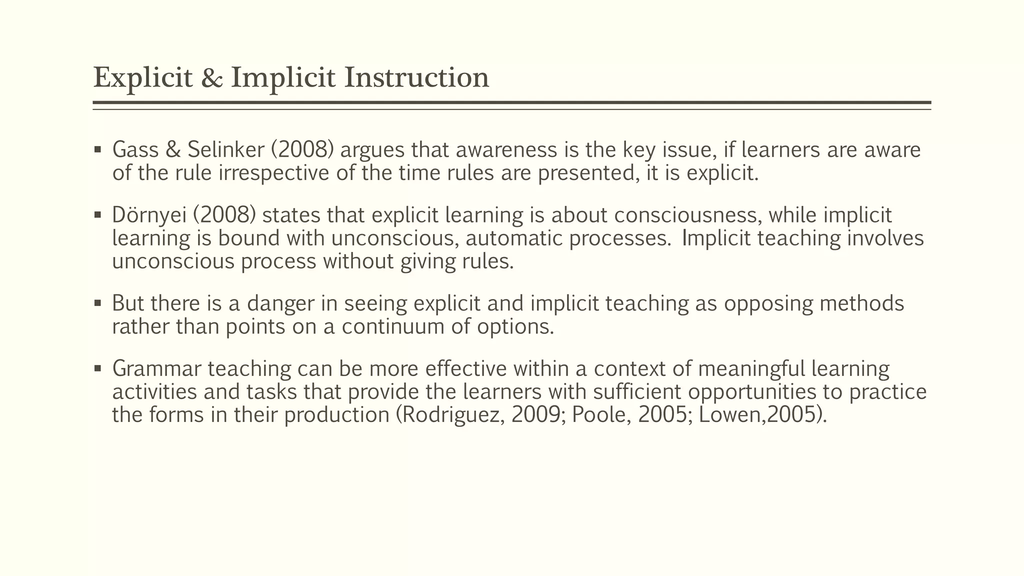 Explicit and implicit grammar teaching | PPTX