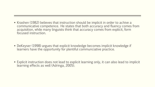 Explicit and implicit grammar teaching | PPTX | Educational Assessment ...