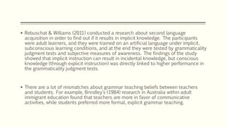 Explicit and implicit grammar teaching | PPTX