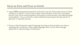 Explicit and implicit grammar teaching | PPTX