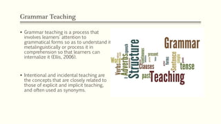 Explicit and implicit grammar teaching | PPTX