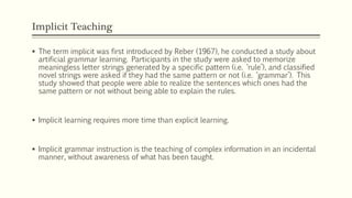 Explicit and implicit grammar teaching | PPTX