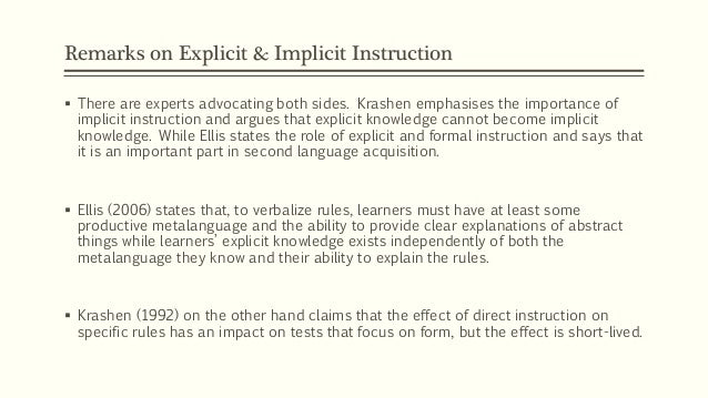Explicit and implicit grammar teaching