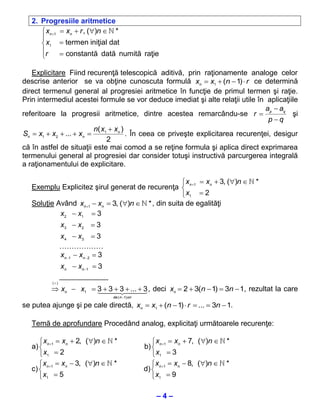 Explicitarea recurentelor fundamentale s.boga