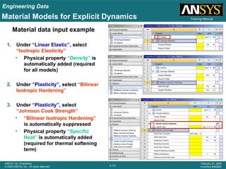 Explicit dynamics and rotor dynamics basics 3 | PPT