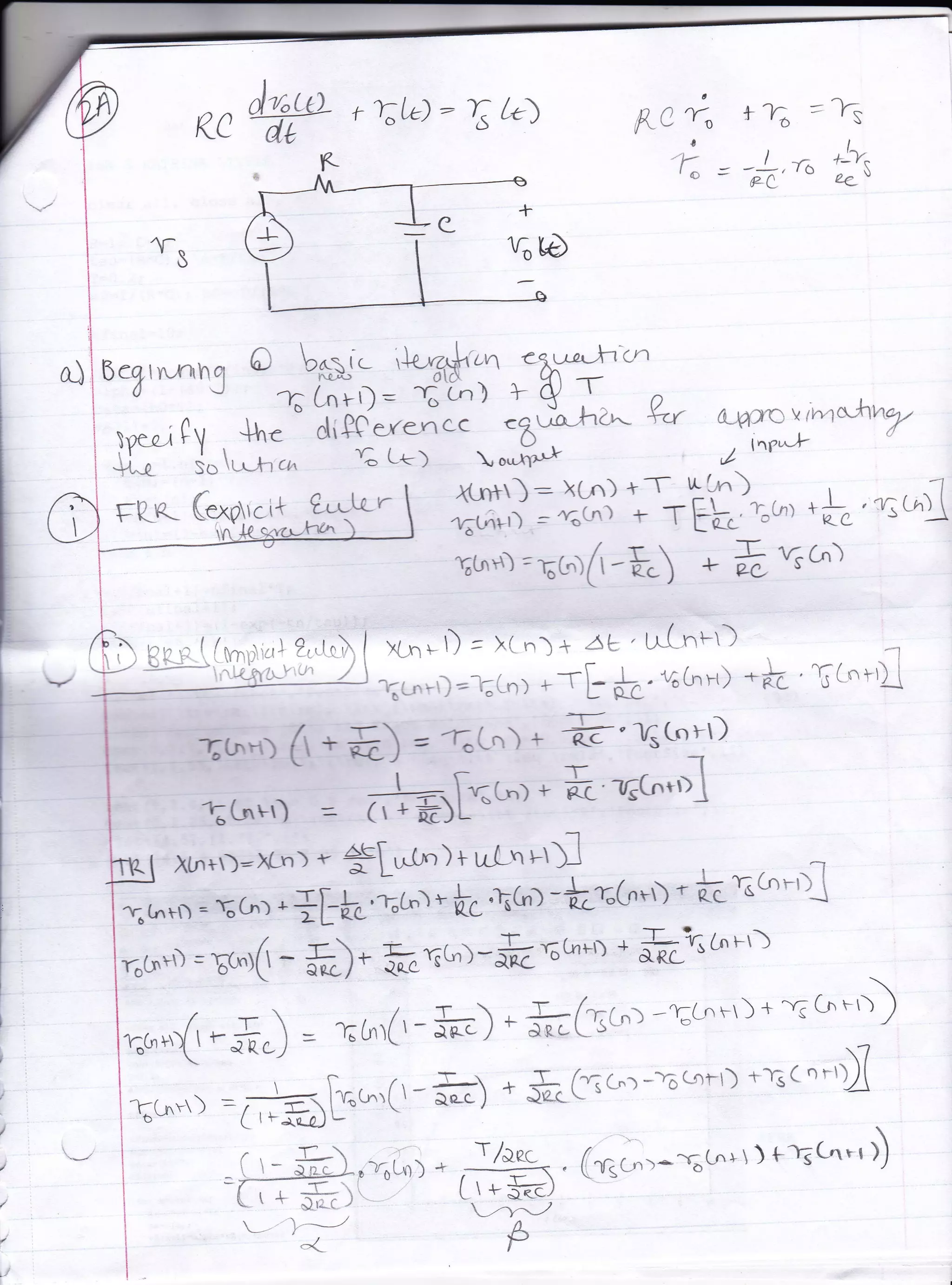 MATLAB: Output Voltage of Series RC Circuit utilizing Euler ...