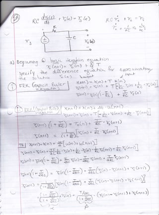 MATLAB: Output Voltage of Series RC Circuit utilizing Euler Approximations | PDF